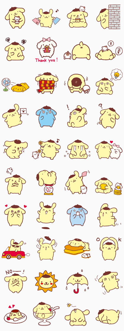 Pompompurin Line Sticker - Rumors City Pompompurin Line Sticker - Rumors City
